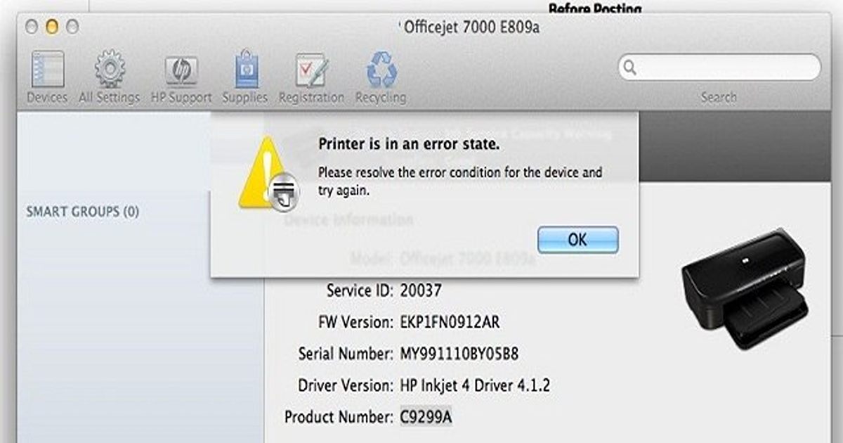 آموزش کامل رفع ارور printer in an error state در پرینتر